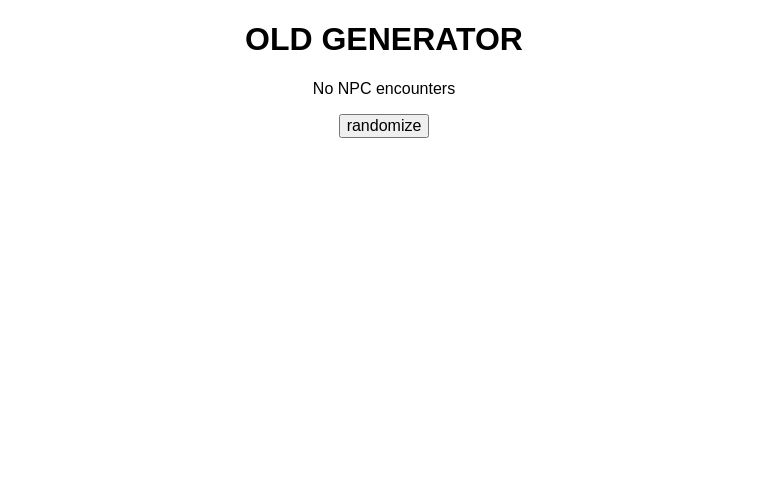 OLD GENERATOR