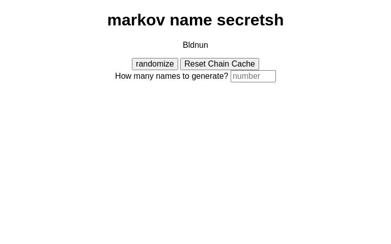 markov name secretsh ― Perchance Generator