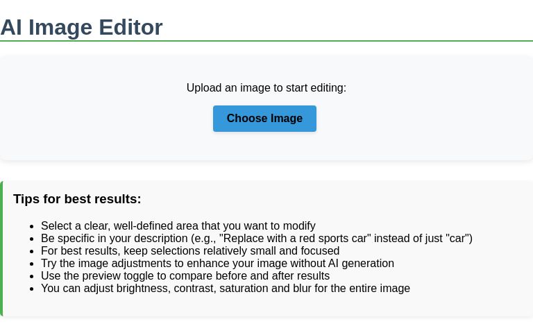 AI Image Editor ― Perchance Generator