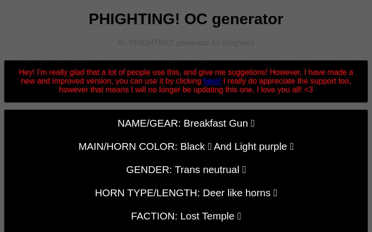 PHIGHTING! OC generator
