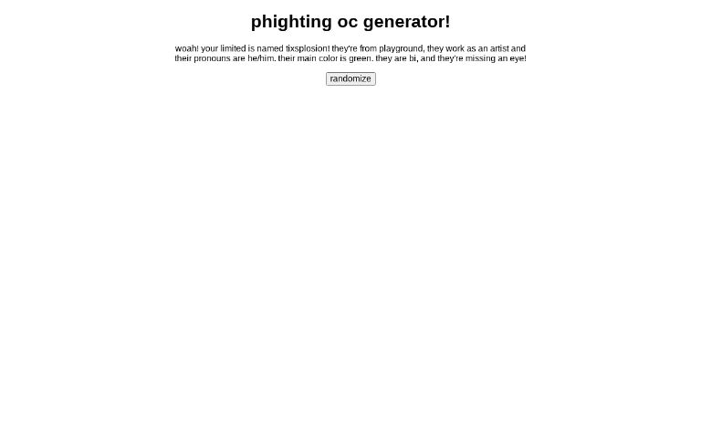 phighting oc generator!