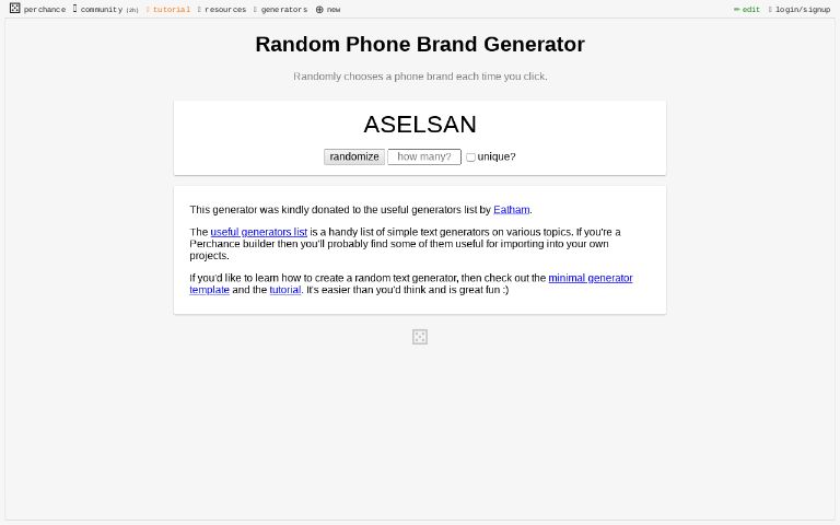 Random Phone Brand Generator
