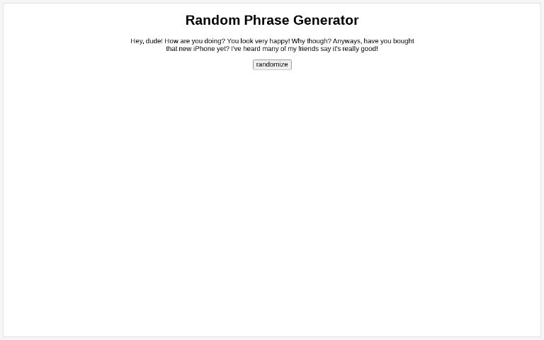 Random Phrase Generator