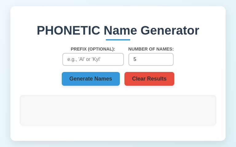 PHONETIC Name Generator