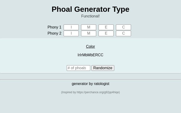 Phoal Generator Type
