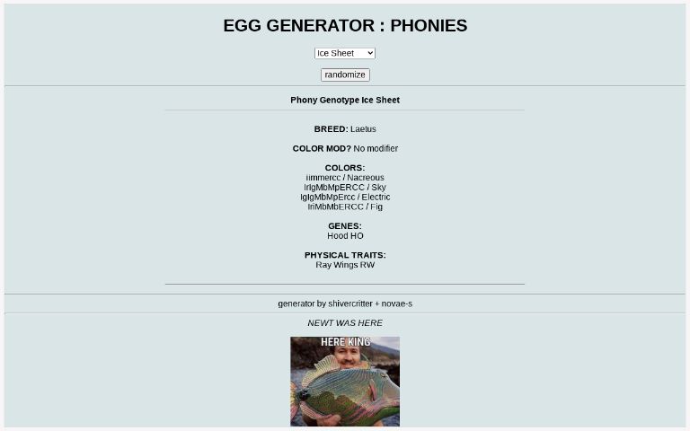 EGG GENERATOR : PHONIES