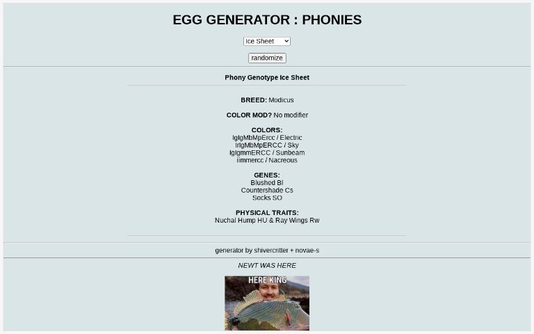 EGG GENERATOR : PHONIES