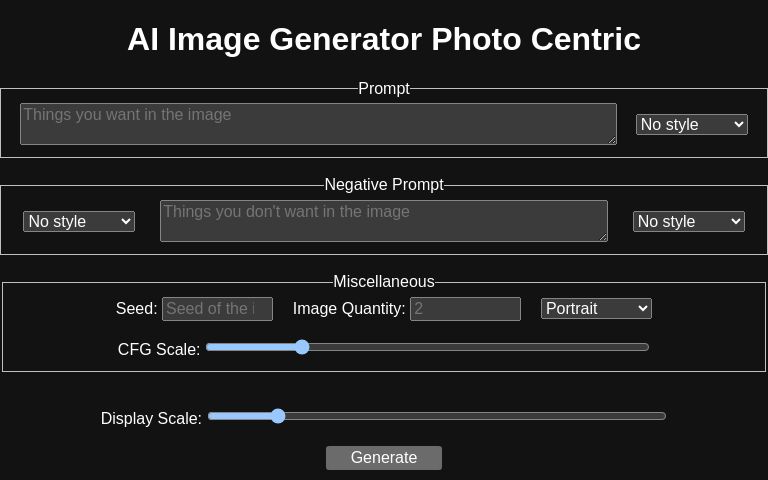 AI Image Generator Photo Centric
