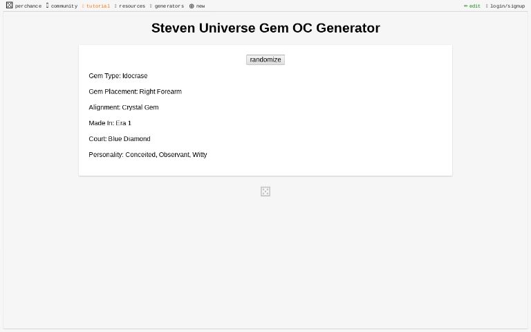 Steven Universe Gem OC Generator