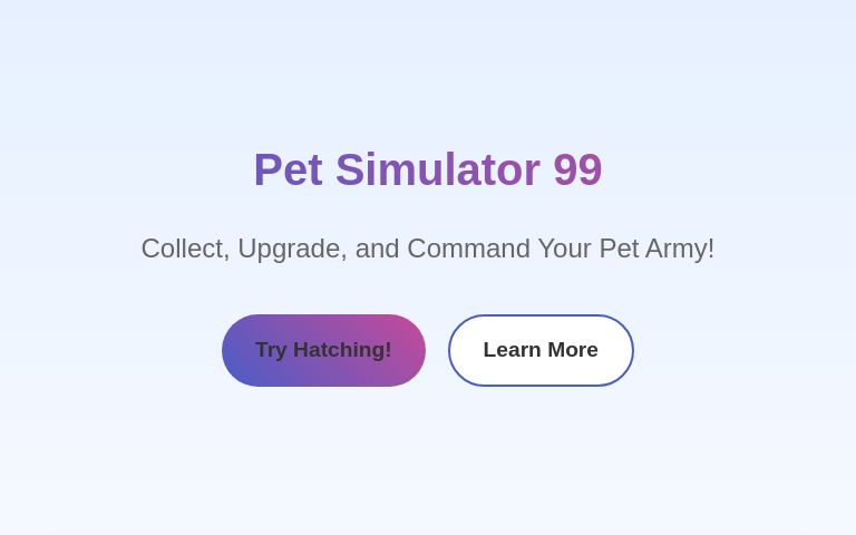 Pet Simulator 99 ― Perchance Generator