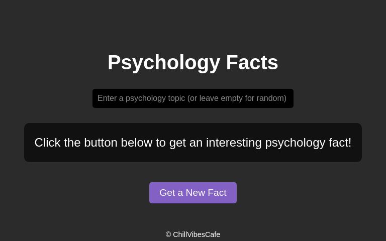 Psychology Facts ― Perchance Generator