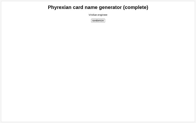 Phyrexian card name generator (complete)