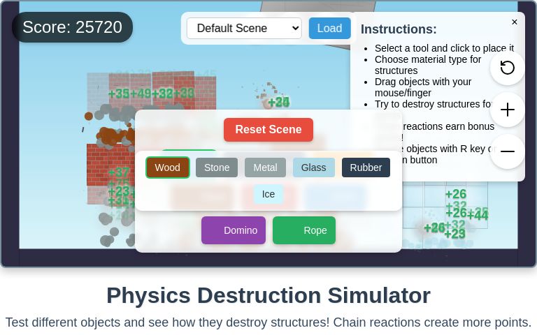 Physics Destruction Simulator ― Perchance Generator