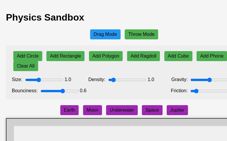 Physics Sandbox ― Perchance Generator