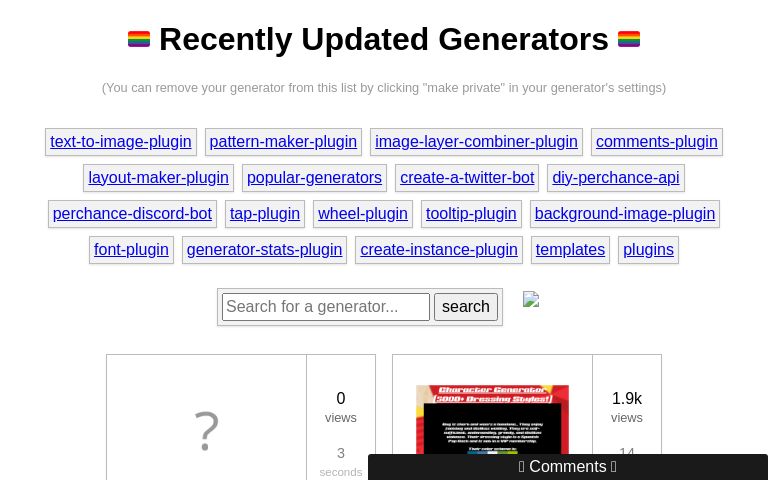 Recently Updated Generators
