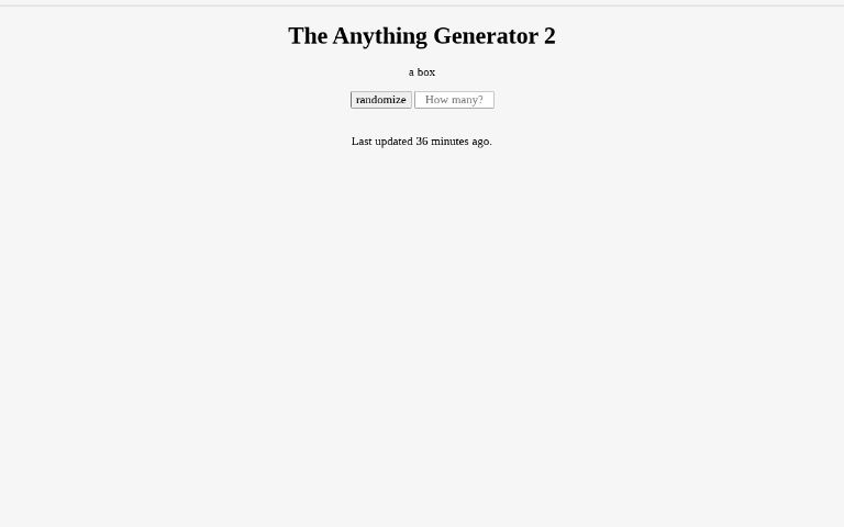 The Anything Generator 2