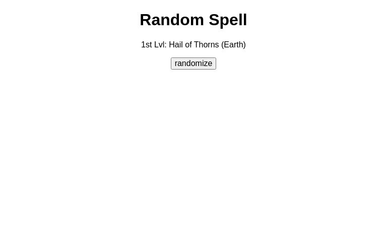 Random Spell ― Perchance Generator
