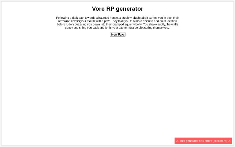 Vore RP generator