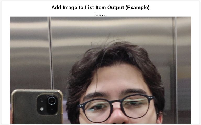 Add Image to List Item Output (Example) ― Perchance Generator