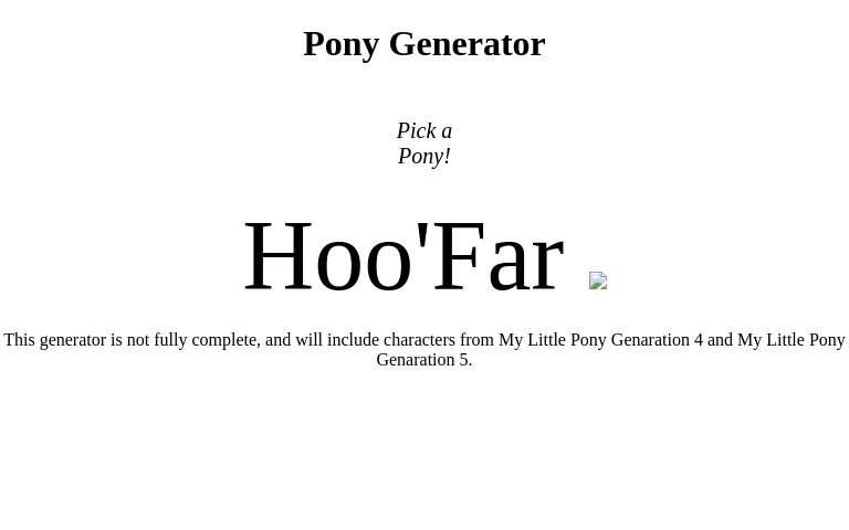 Pony Generator