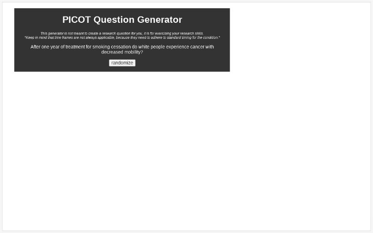 PICOT Question Generator