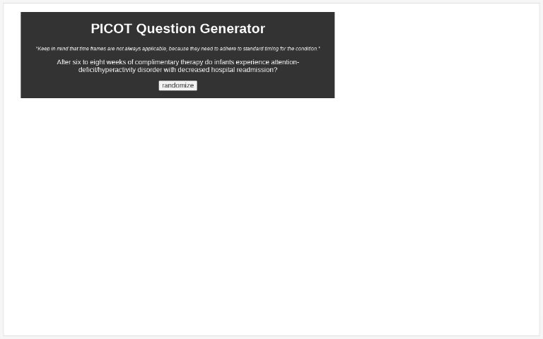 PICOT Question Generator