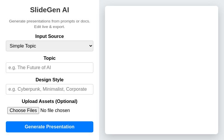 SlideGen AI ― Perchance Generator