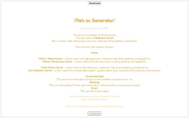 🌾Pie's oc Generator🌾