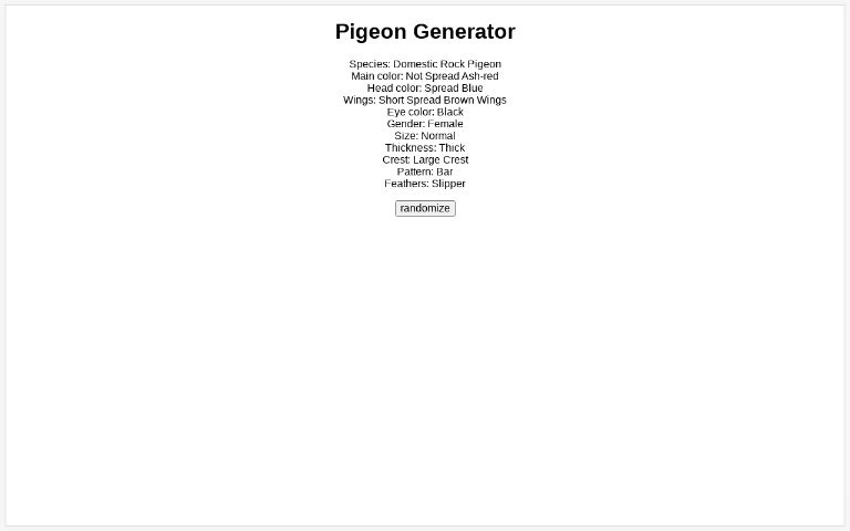 Pigeon Generator