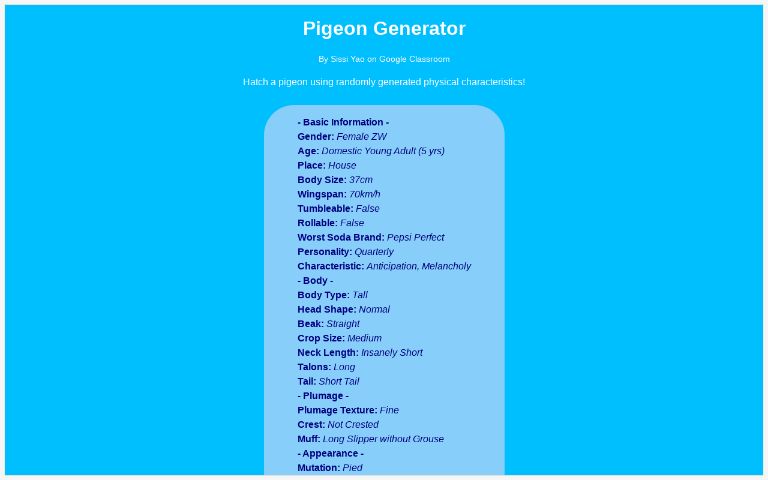 Pigeon Generator