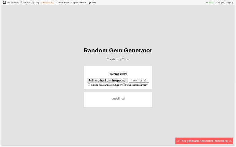 Random Gem Generator