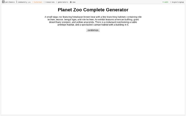 Planet Zoo Complete Generator