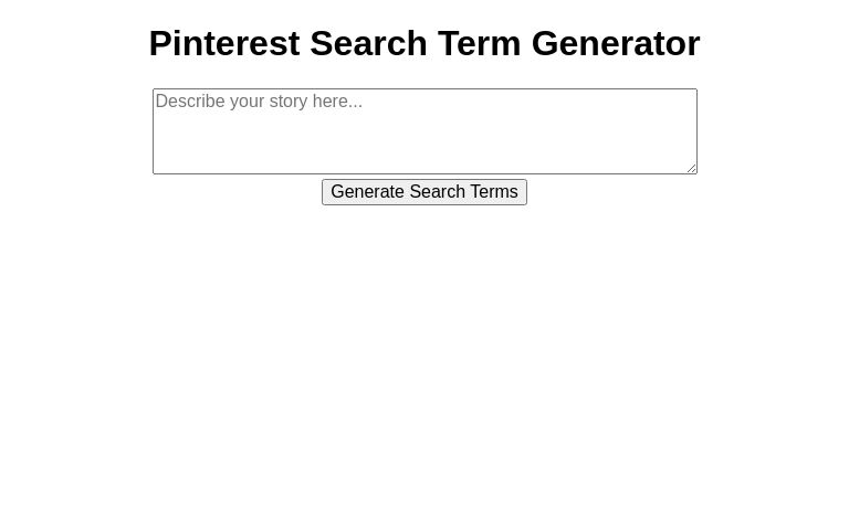 Pinterest Search Term Generator