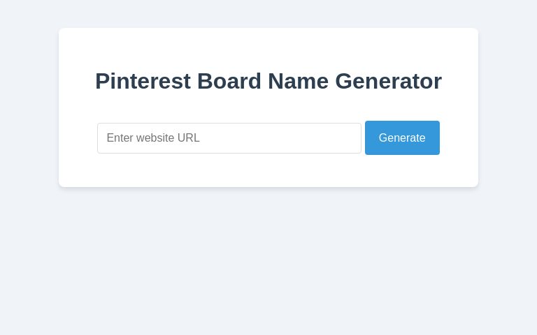 Pinterest Board Name Generator