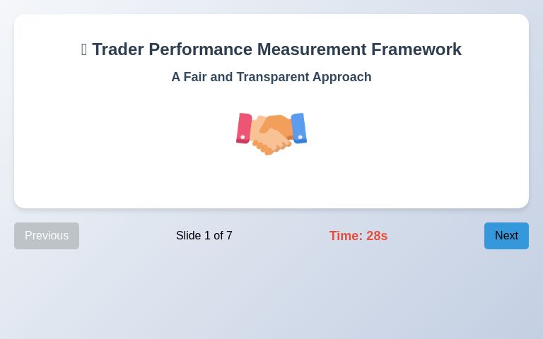 📊 Trader Performance Measurement Framework ― Perchance Generator