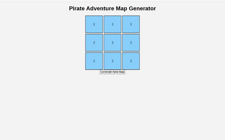 Pirate Adventure Map Generator