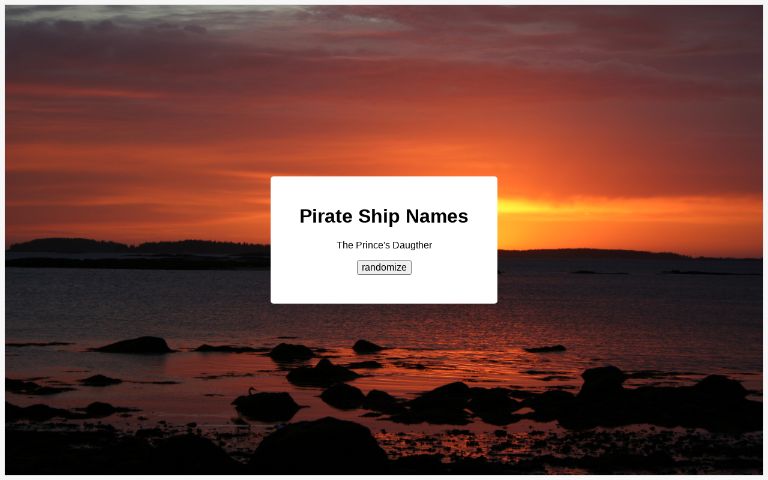 Pirate Ship Names ― Perchance Generator