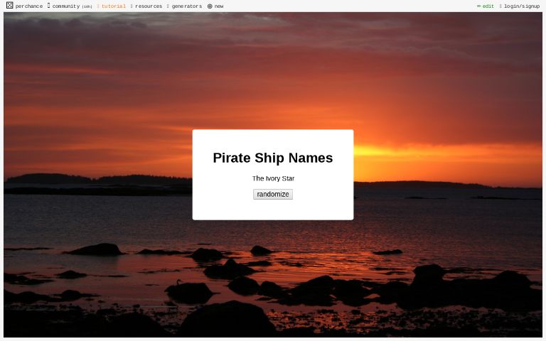 Pirate Ship Names ― Perchance Generator
