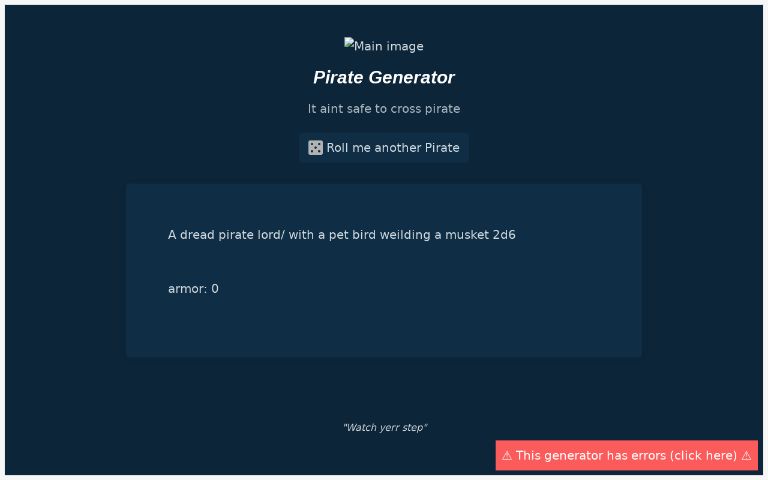 Pirate Generator