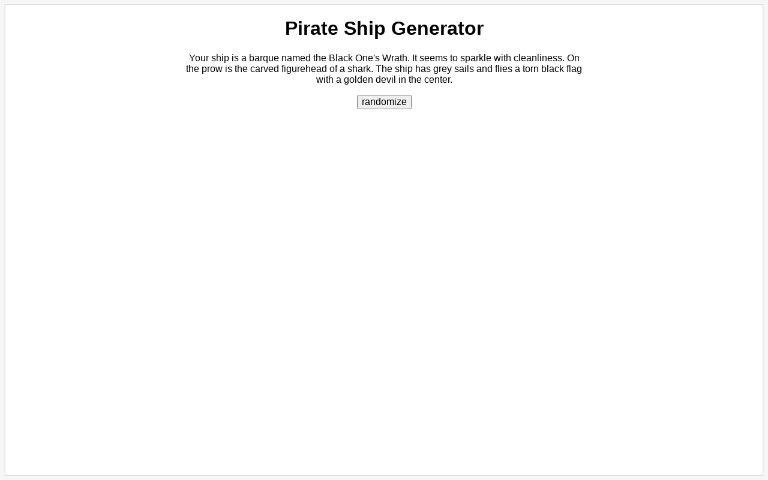 Pirate Ship Generator