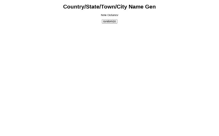 Country/State/Town/City Name Gen ― Perchance Generator