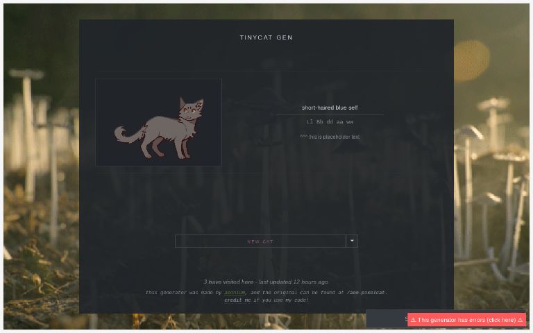 Pixelcat Beta ― Perchance Generator