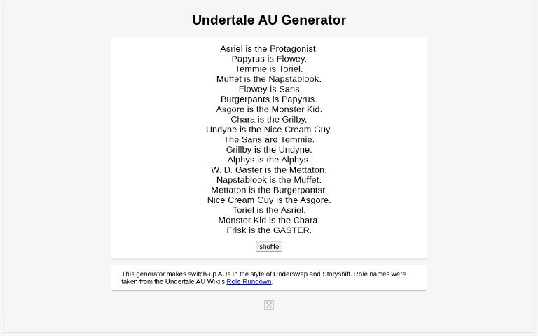 Undertale AU Generator
