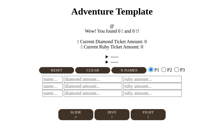 Adventure Template ― Perchance Generator