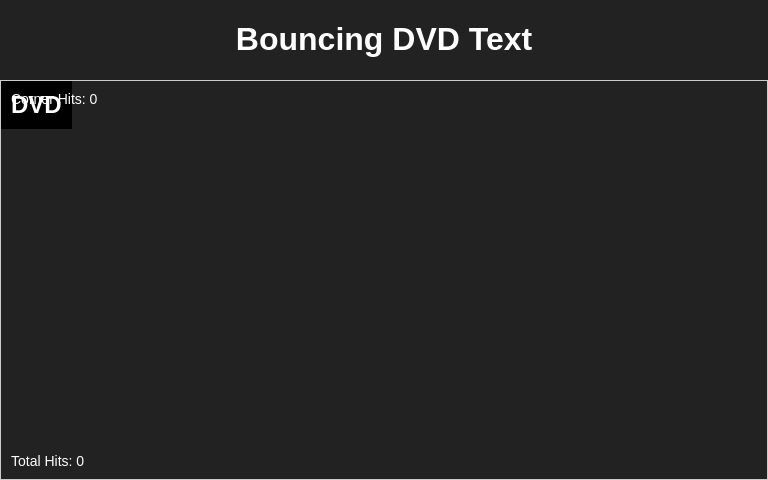 Bouncing DVD Text ― Perchance Generator