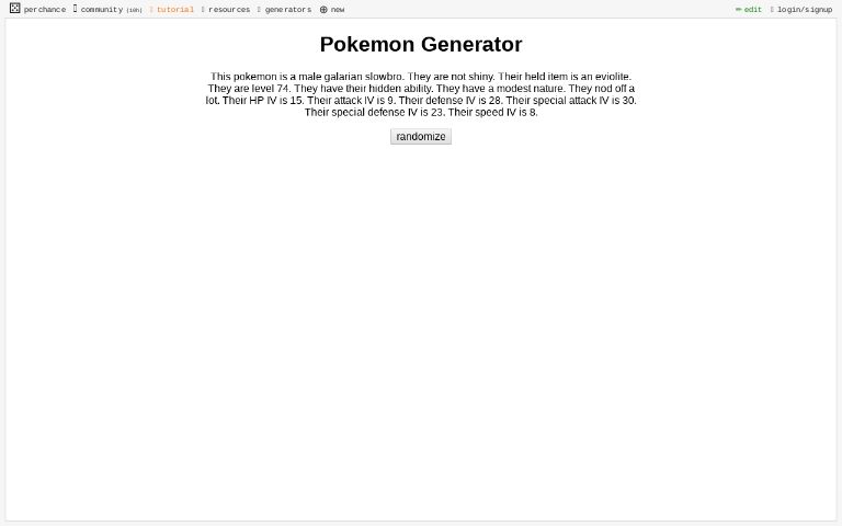 Pokemon Generator