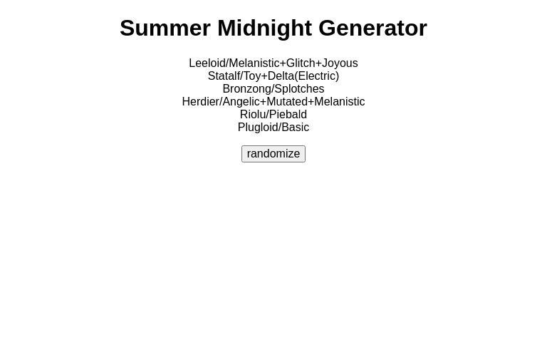 Summer Midnight Generator