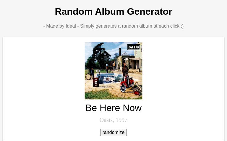 Random Album Generator