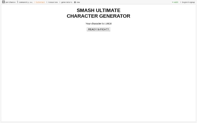 SMASH ULTIMATE CHARACTER GENERATOR