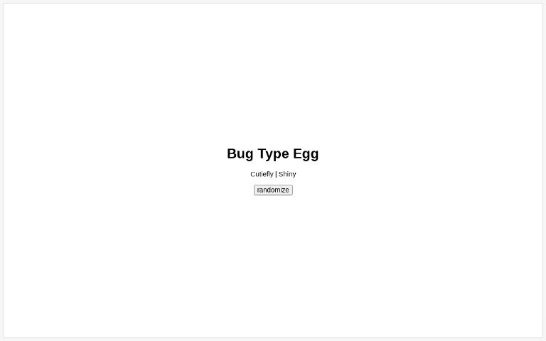 Bug Type Egg ― Perchance Generator